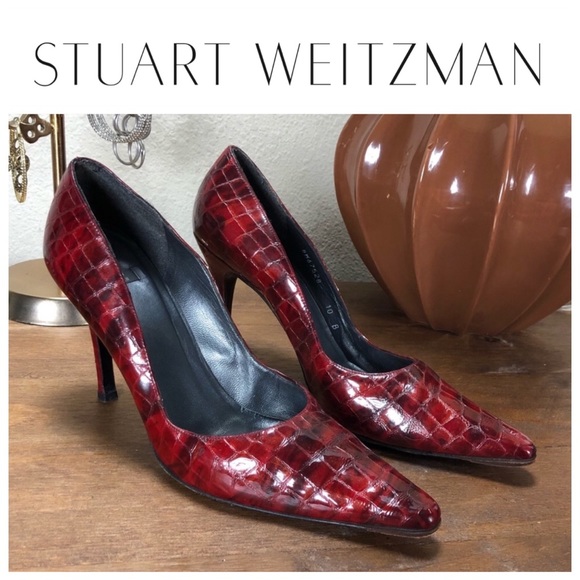 Stuart Weitzman | Shoes | Stuart Weitzman Red Patent Leather Stiletto ...